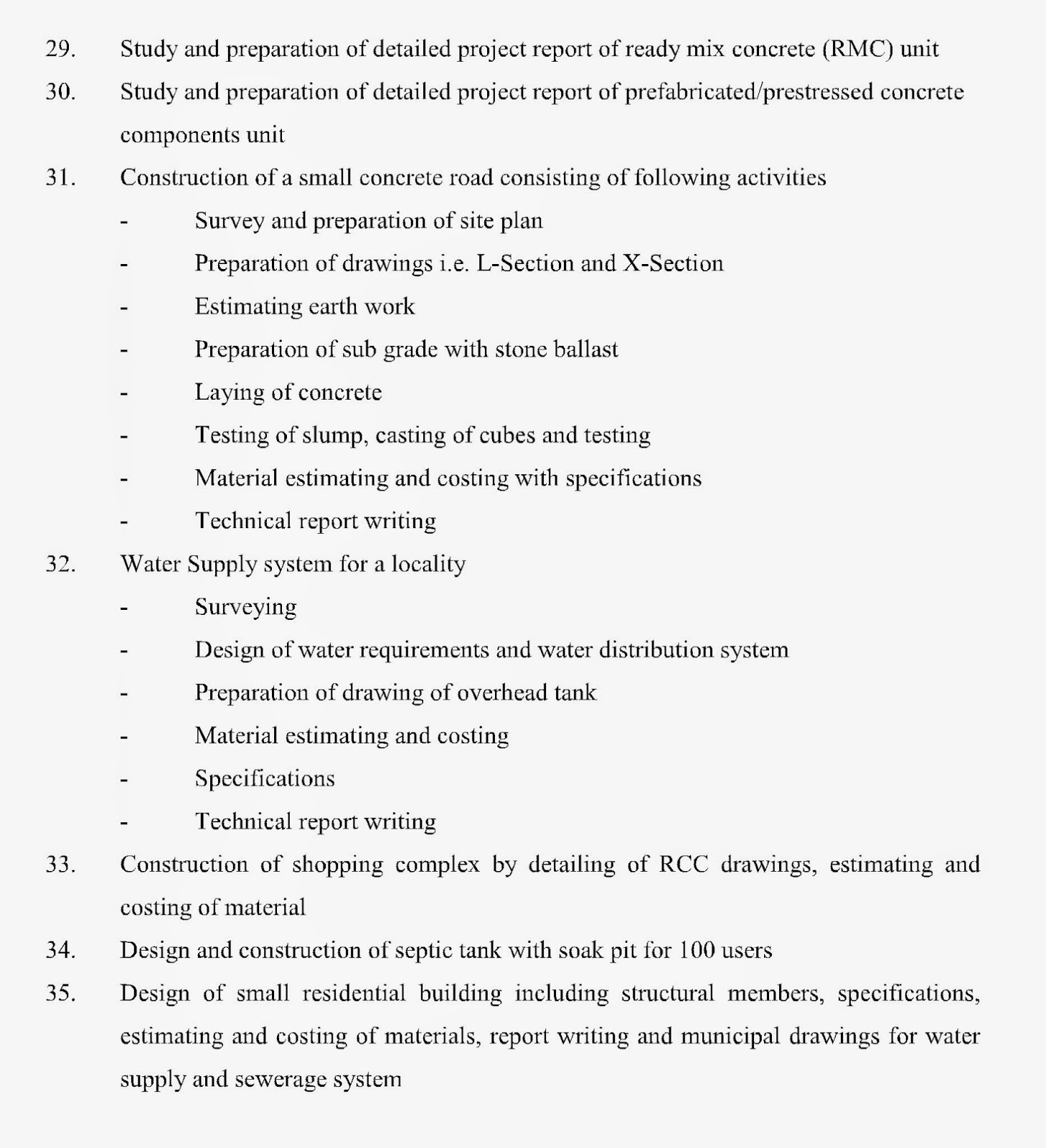 MKNema Blog: List of Major Project Works for Diploma Civil Engineering