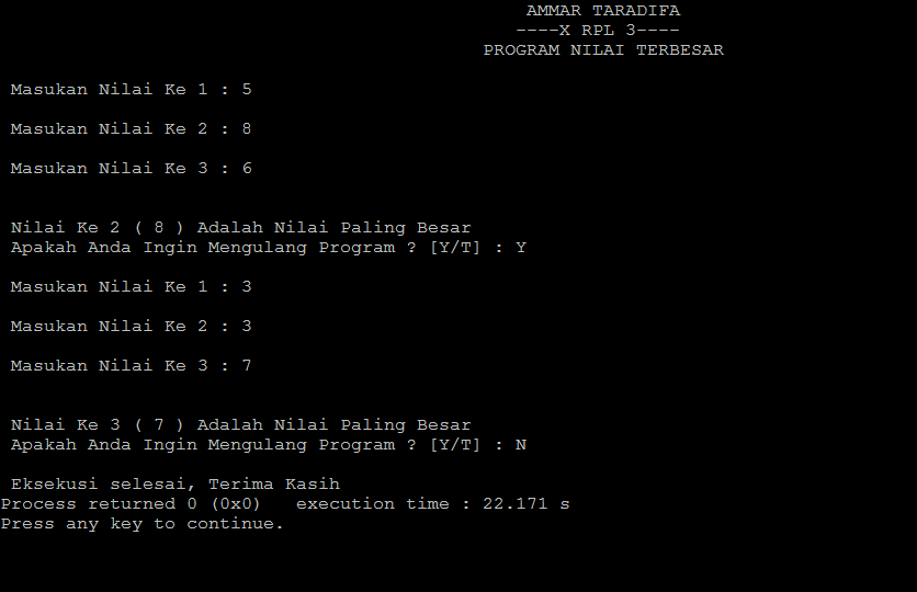 Program Menentukan Bilangan Terbesar Dan Terkecil,Ganjil Genap Dan Menentukan Berat Badan Ideal