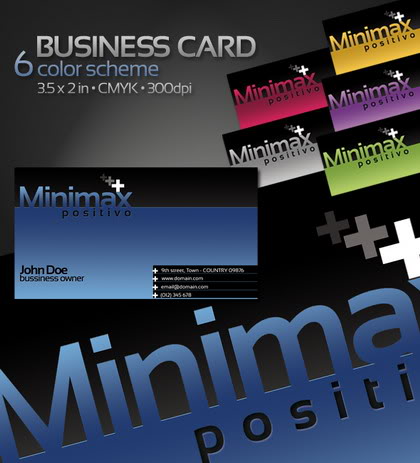 Graphic Identity: Minimax Positivo Business Card Template