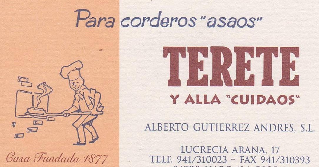 The traveler's drawer: TERETE. Haro (La Rioja), España / Spain