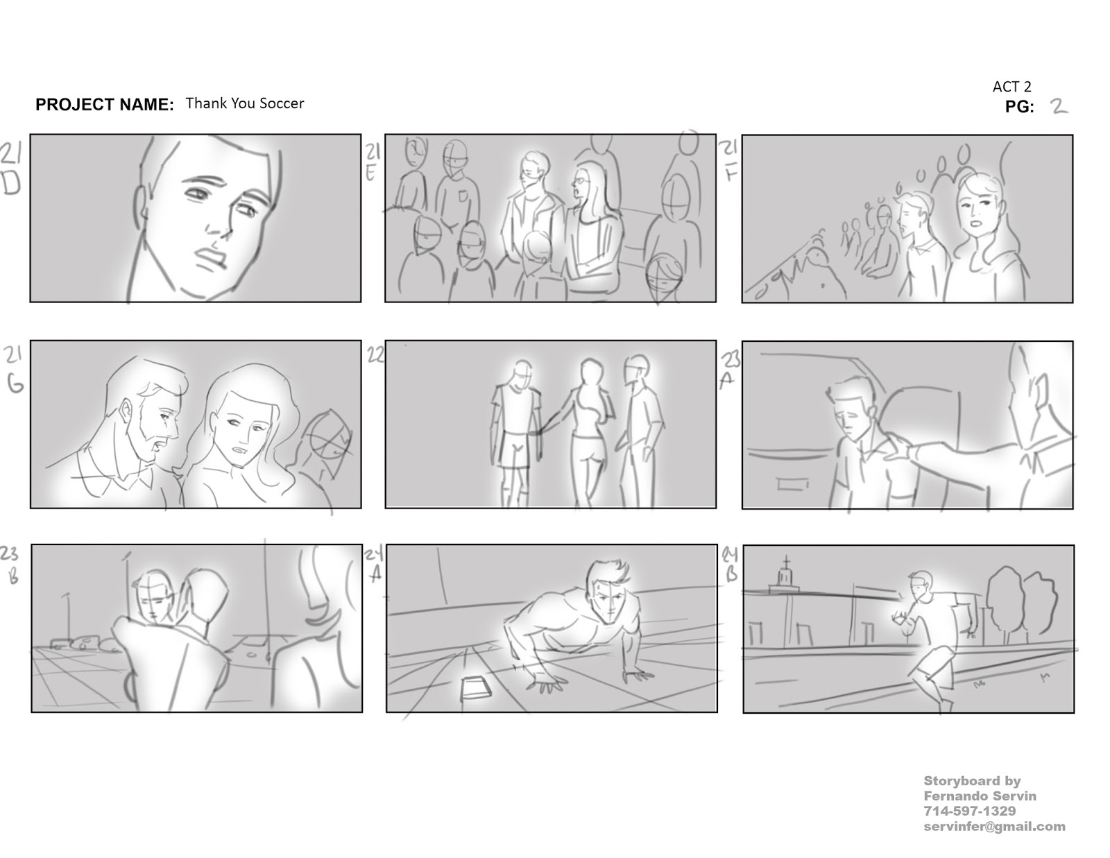 Fernando Servin Storyboard Portfolio: Rough Storyboards