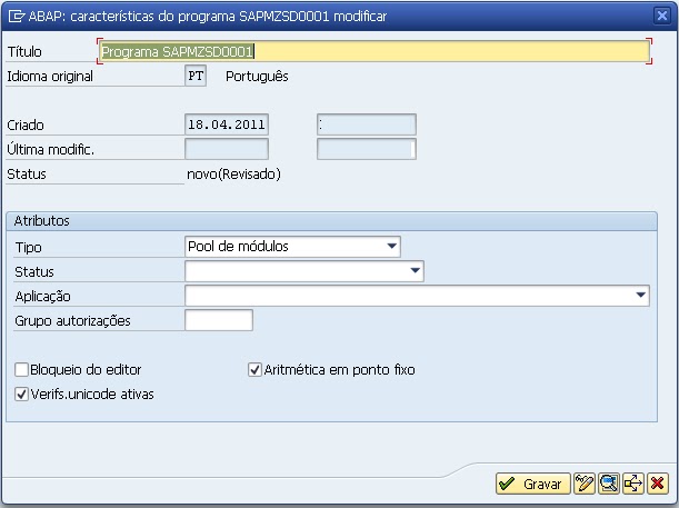 ABAP Junior: Module Pool - Básico
