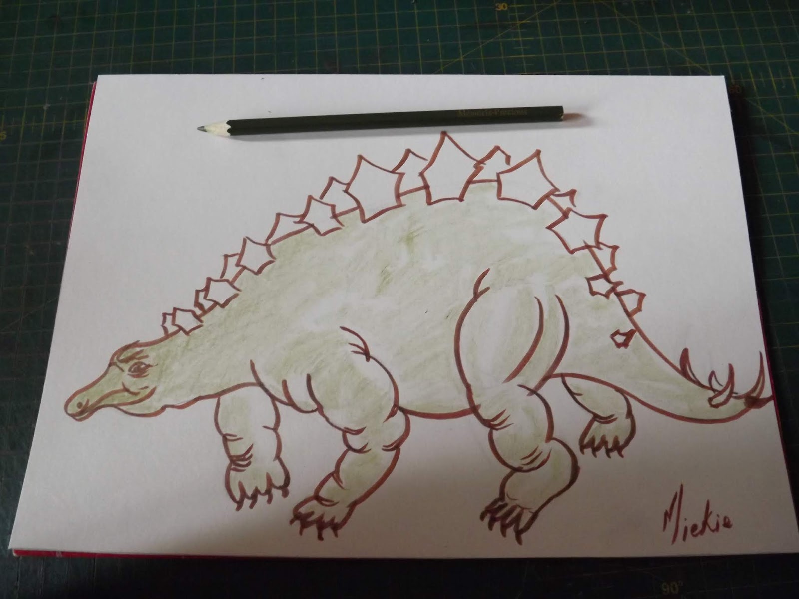 A Pretty Talent Blog: How to draw: A Stegosaurus