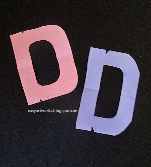easy Artworks : Letter Cutting: D