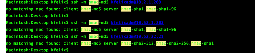 Ken Felix Security Blog: ssh and support hmac