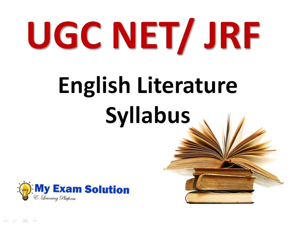 UGC NET/JRF ENGLISH LITERATURE COURSE SYLLABUS - My Exam Solution