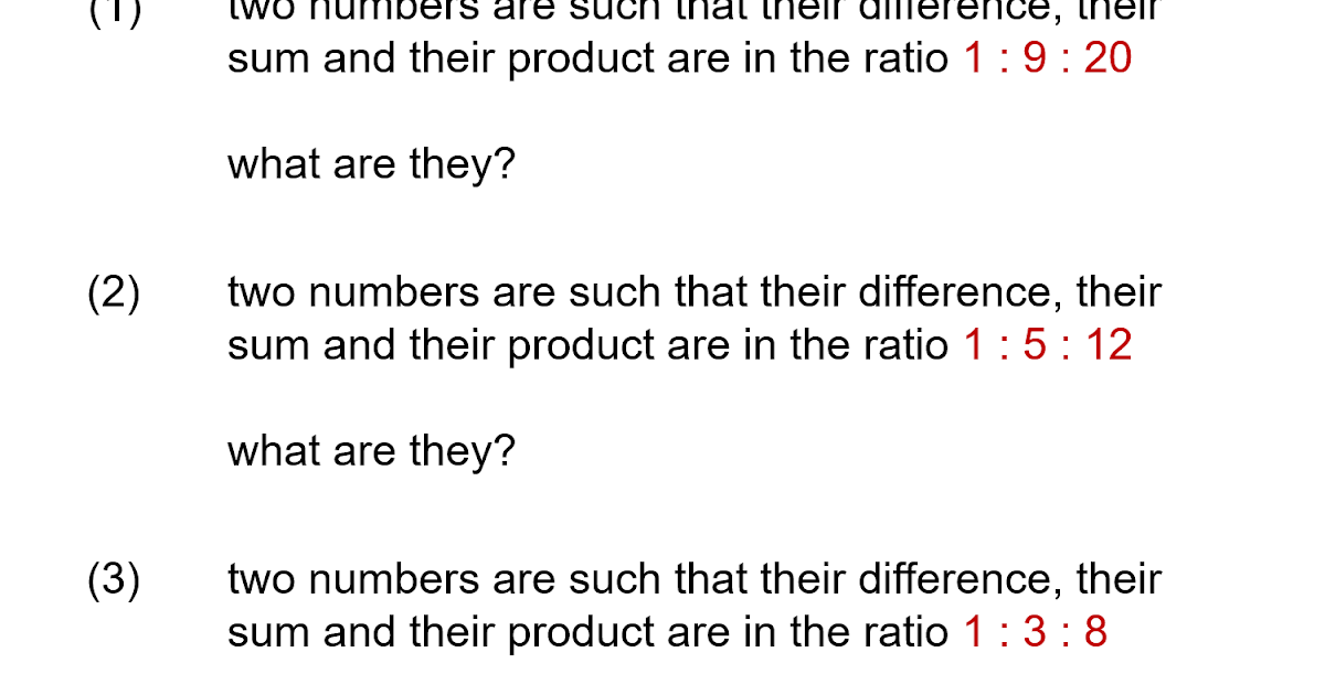 Median Don Steward Mathematics Teaching Sum Difference Product Ratios