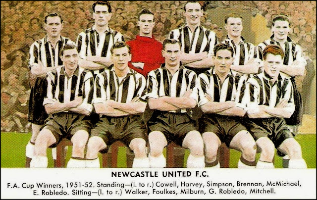 NEWCASTLE contra Arsenal 03/05/1952 Campéon de la FA Cup