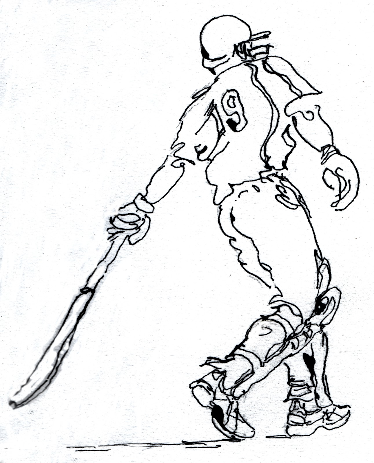 Rosie's Sketchbook Diary: Cricketer