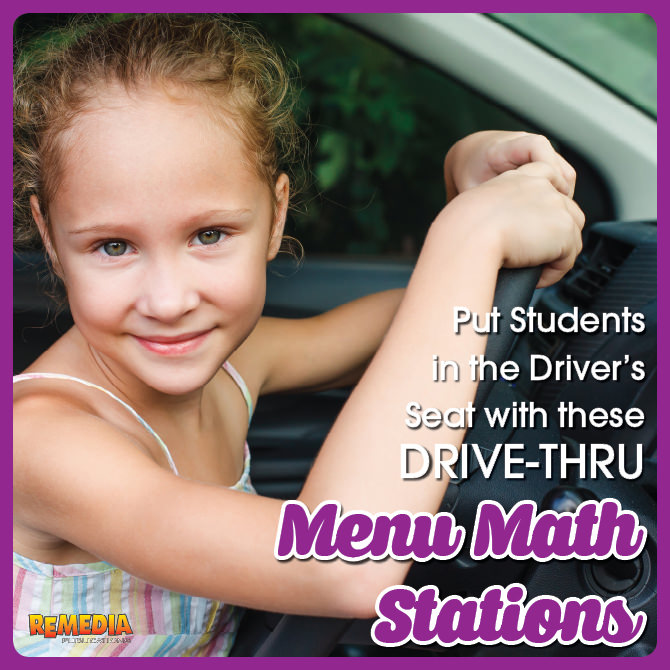 Remedia Publications: Drive-Thru Menu Math Stations