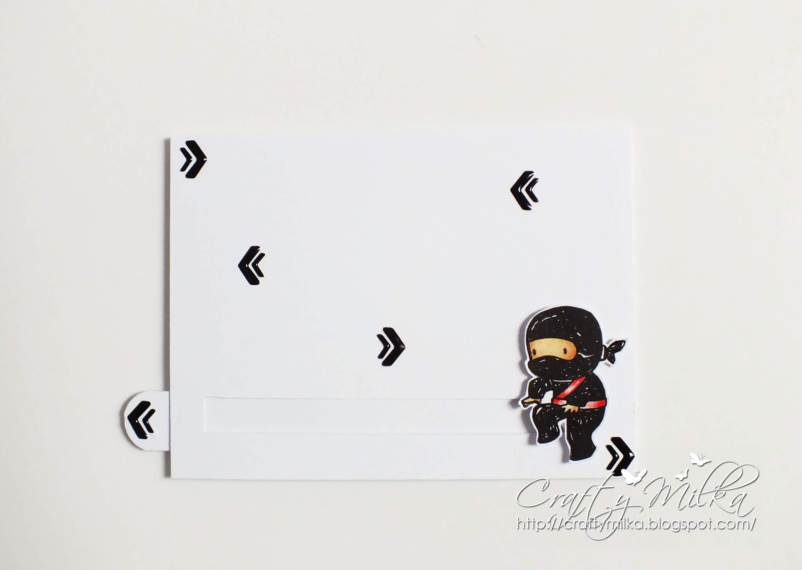Crafty Milka: Ninja Pull-Tab Slider Card (IC #8)