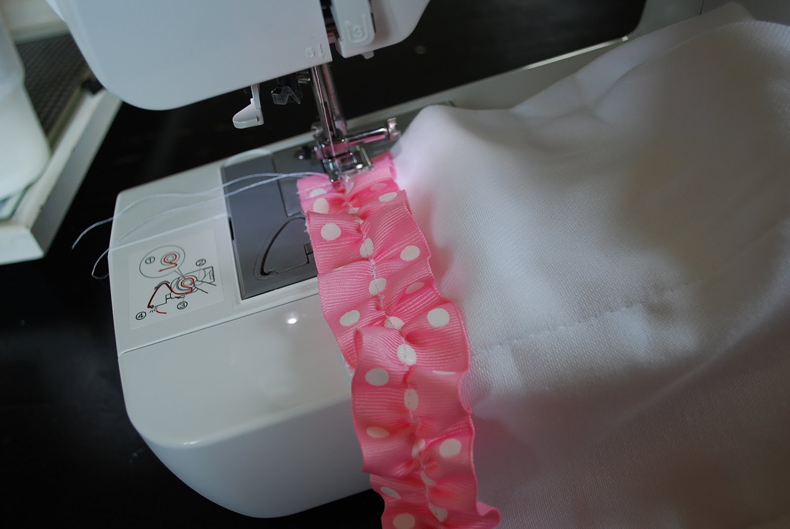 To finish your cloth add a nice matching or contrasting ribbon to cover ...
