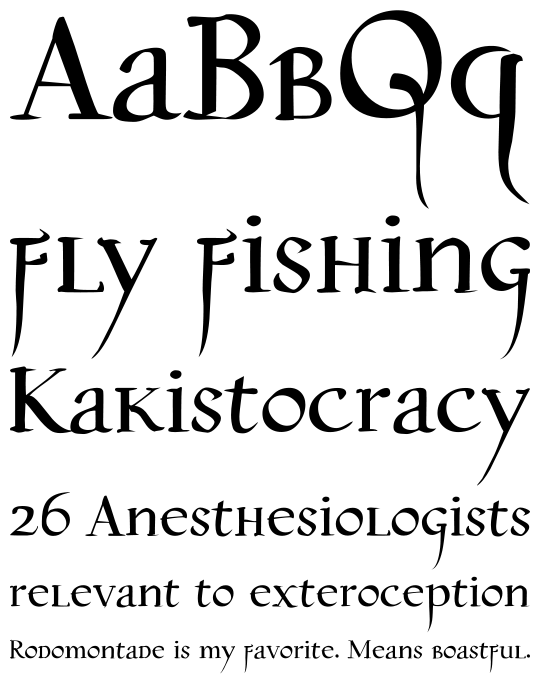 Calligraphy Alphabet : uncial calligraphy