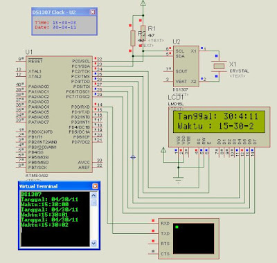Technologination: Tutorial Jam Digital dengan RTC DS1307 Menggunakan Bascom AVR