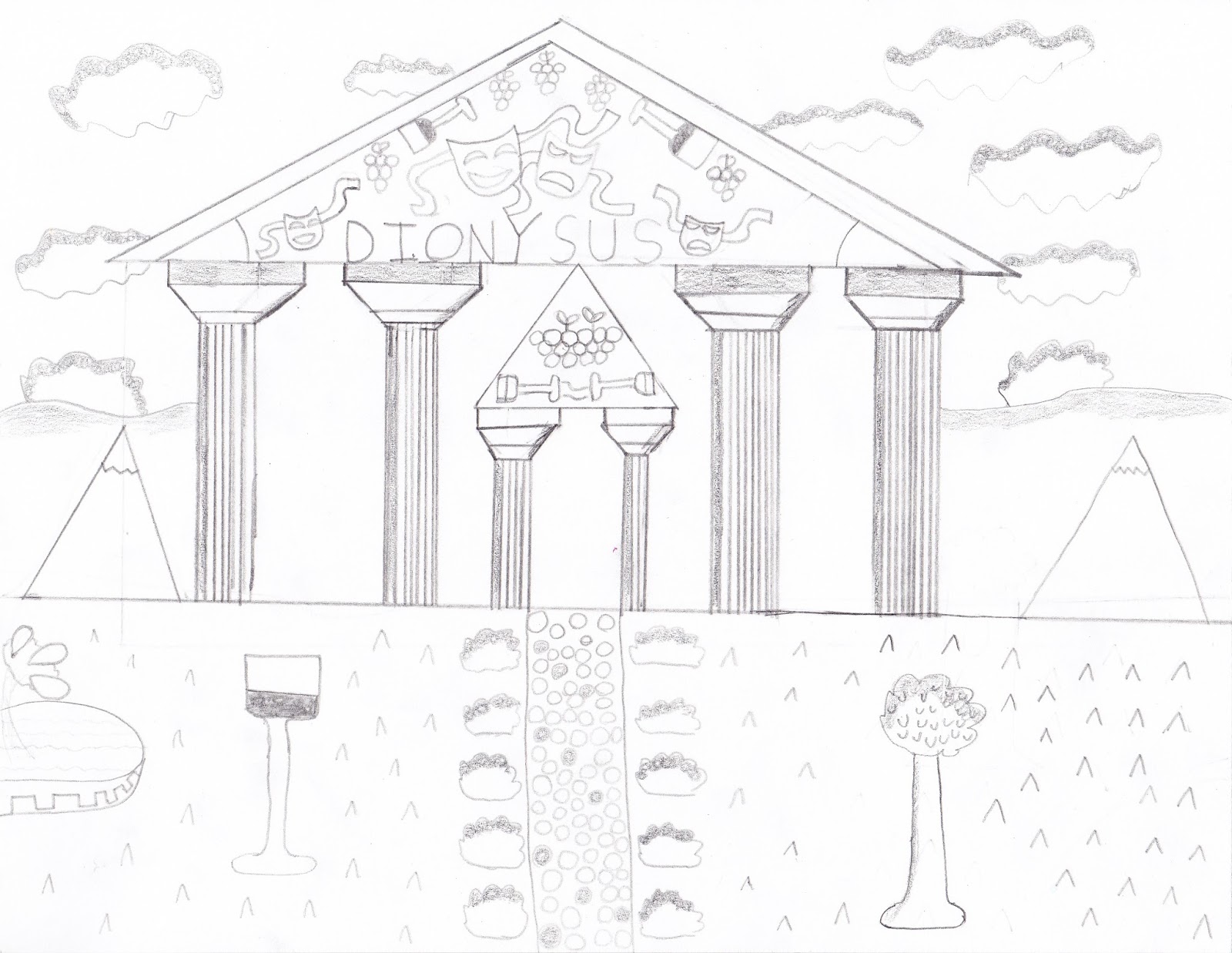 Student Art Gallery: 2015 Greek Temple Designs