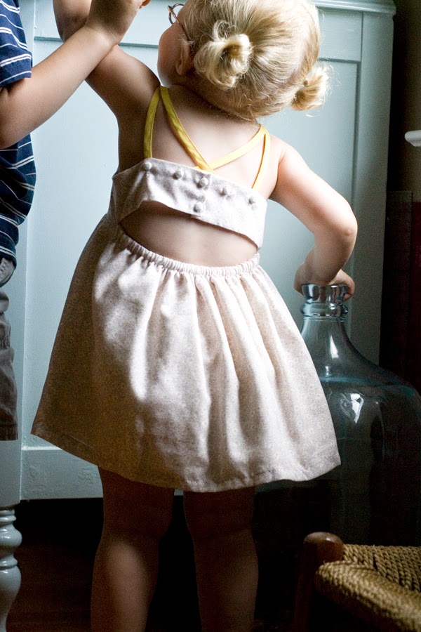 Amos El: Strappy Open-Back Dress