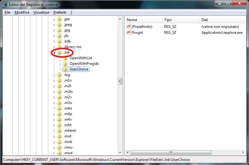 I Diario del Sistemista: Ripristinare i collegamenti .lnk su Windows 7 e XP