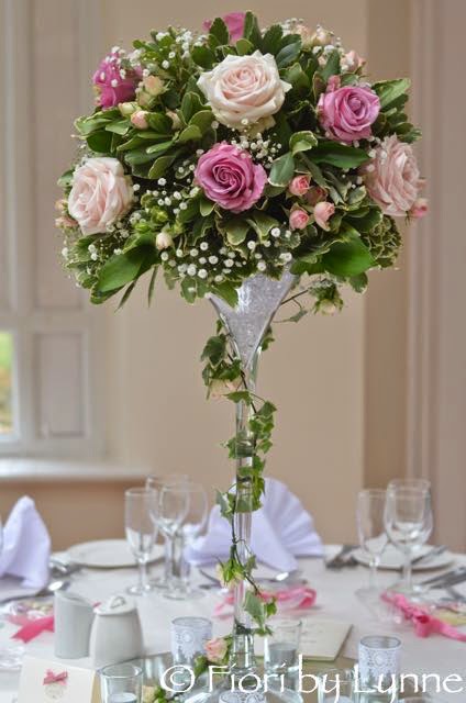 Gill's Dusky Pink and Ivory Wedding Flowers - Woodlands Lodge Hotel
