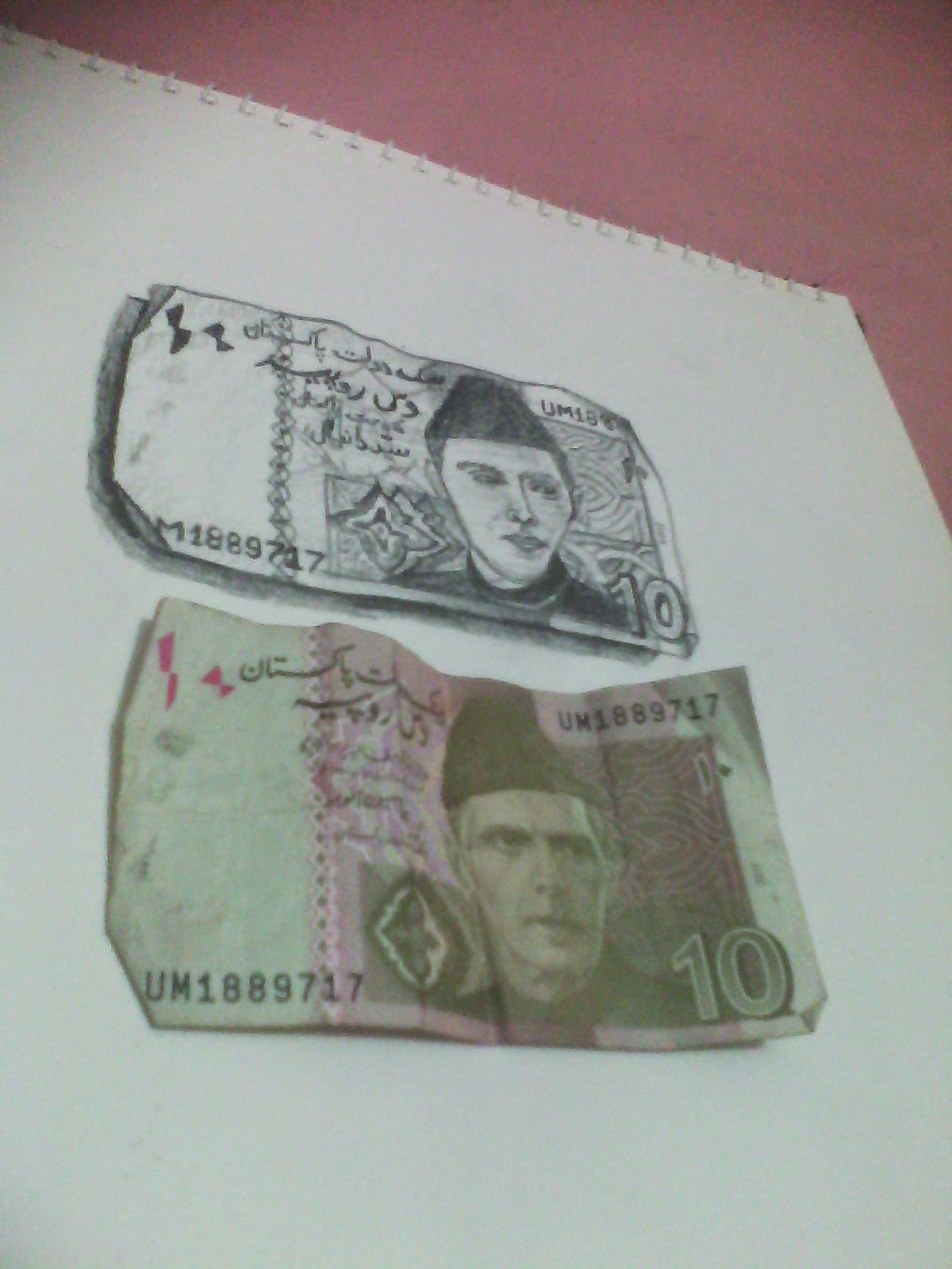 Xyed Paintings: Pak Currency Sketch