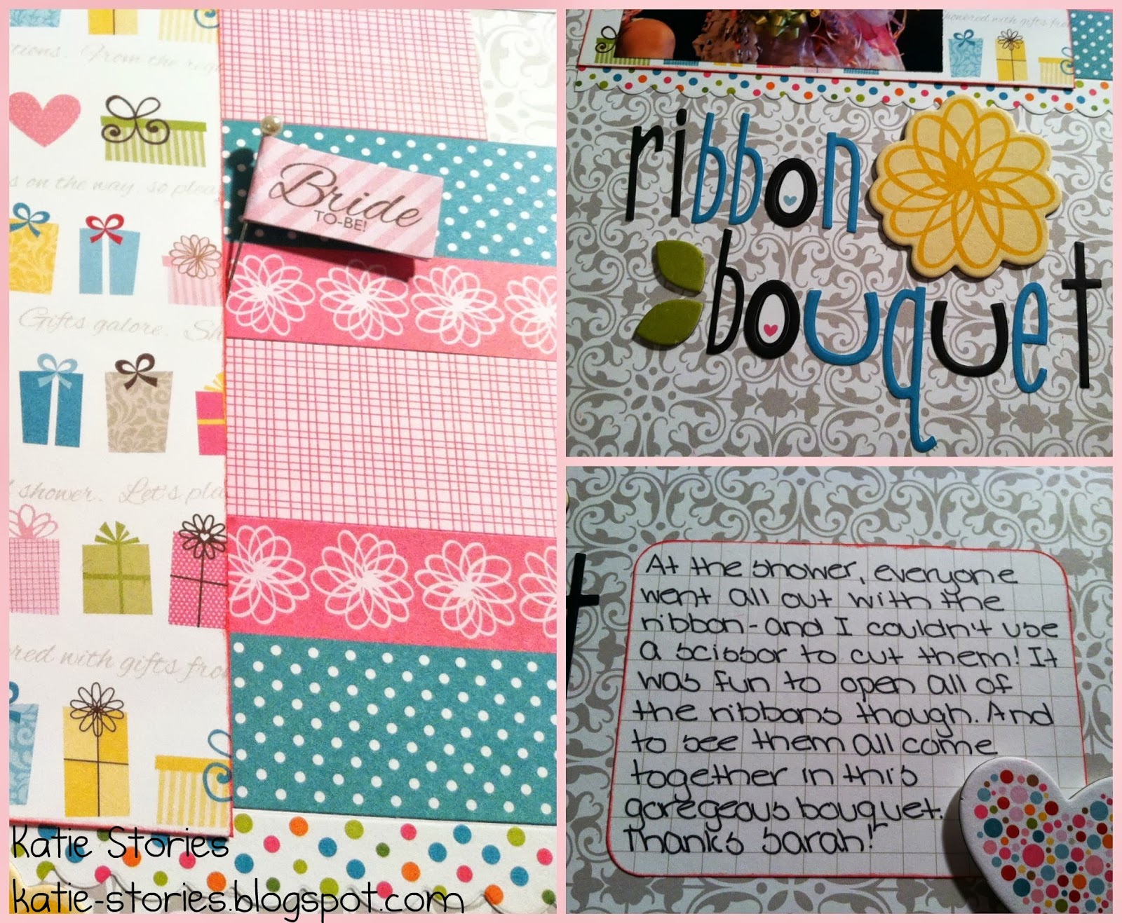 Katie Stories {Scrapbook + Crafting Blog}: Ribbon Bouquet {Scrapbook ...