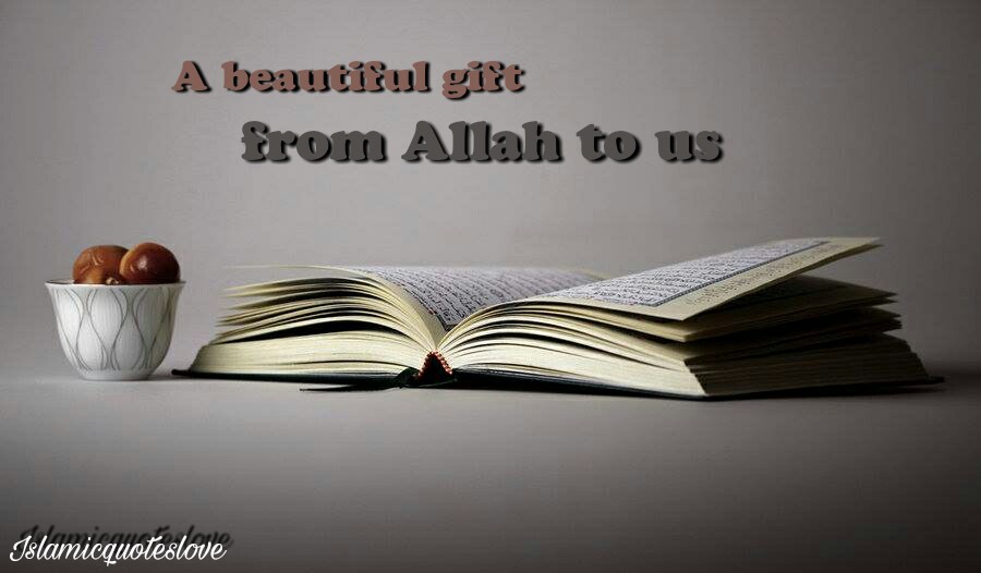 Islamic Quote: A beautiful gift from Allah to us.
