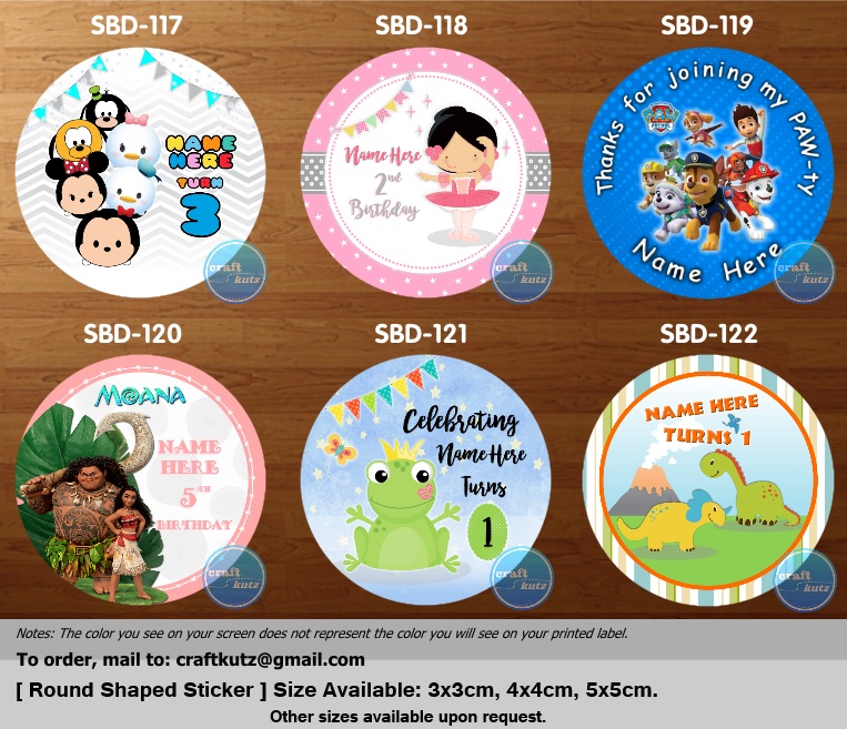 "New" Birthday Series Sticker Design/Template Added. ~ Craft Kutz