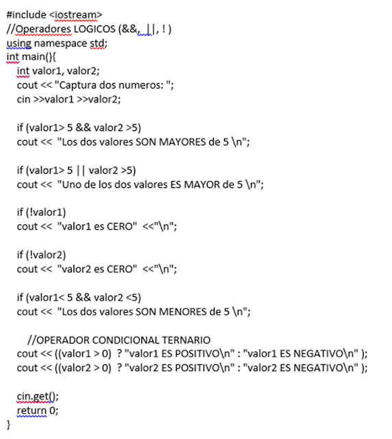 C o C++: OPERADORES RELACIONALES, LOGICOS, ARITMETICOS, DE ASIGNACION ...