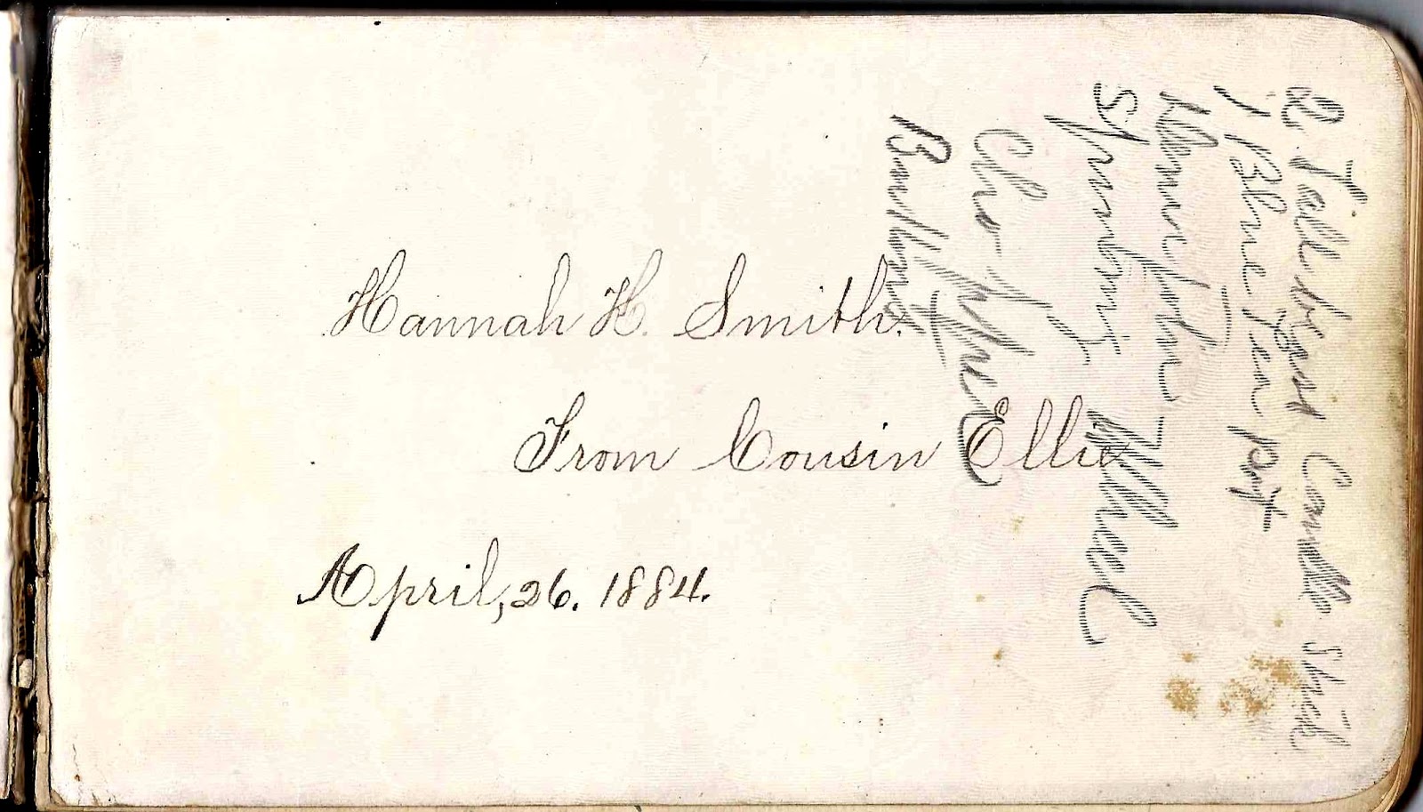 Heirlooms Reunited: 1880s Autograph Album of Hannah H. Smith of the ...