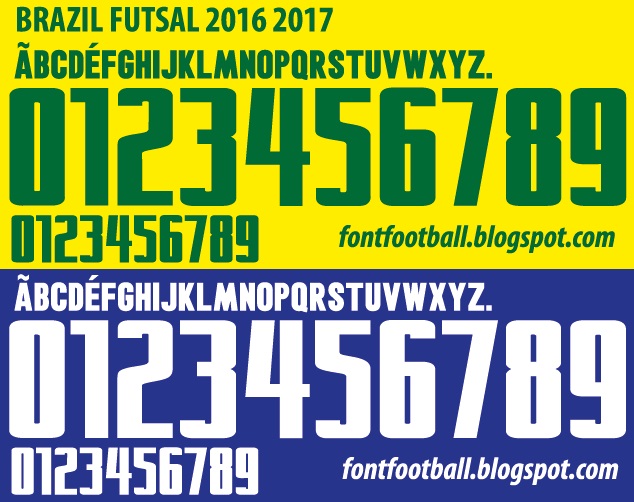 FONT FOOTBALL: Font Vector Brazil Brasil Futsal Penalty 2016 2017 kit