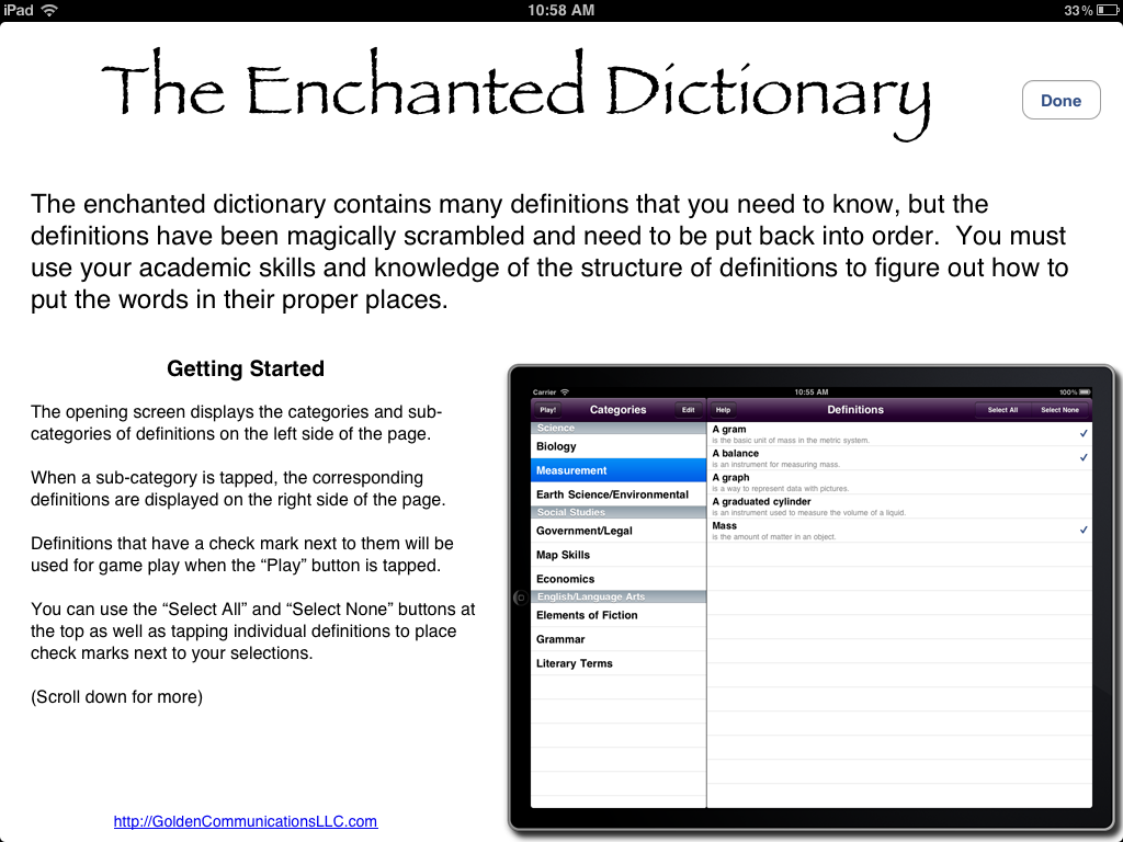 Introducing! The Enchanted Dictionary App! - Speech Time Fun: Speech ...