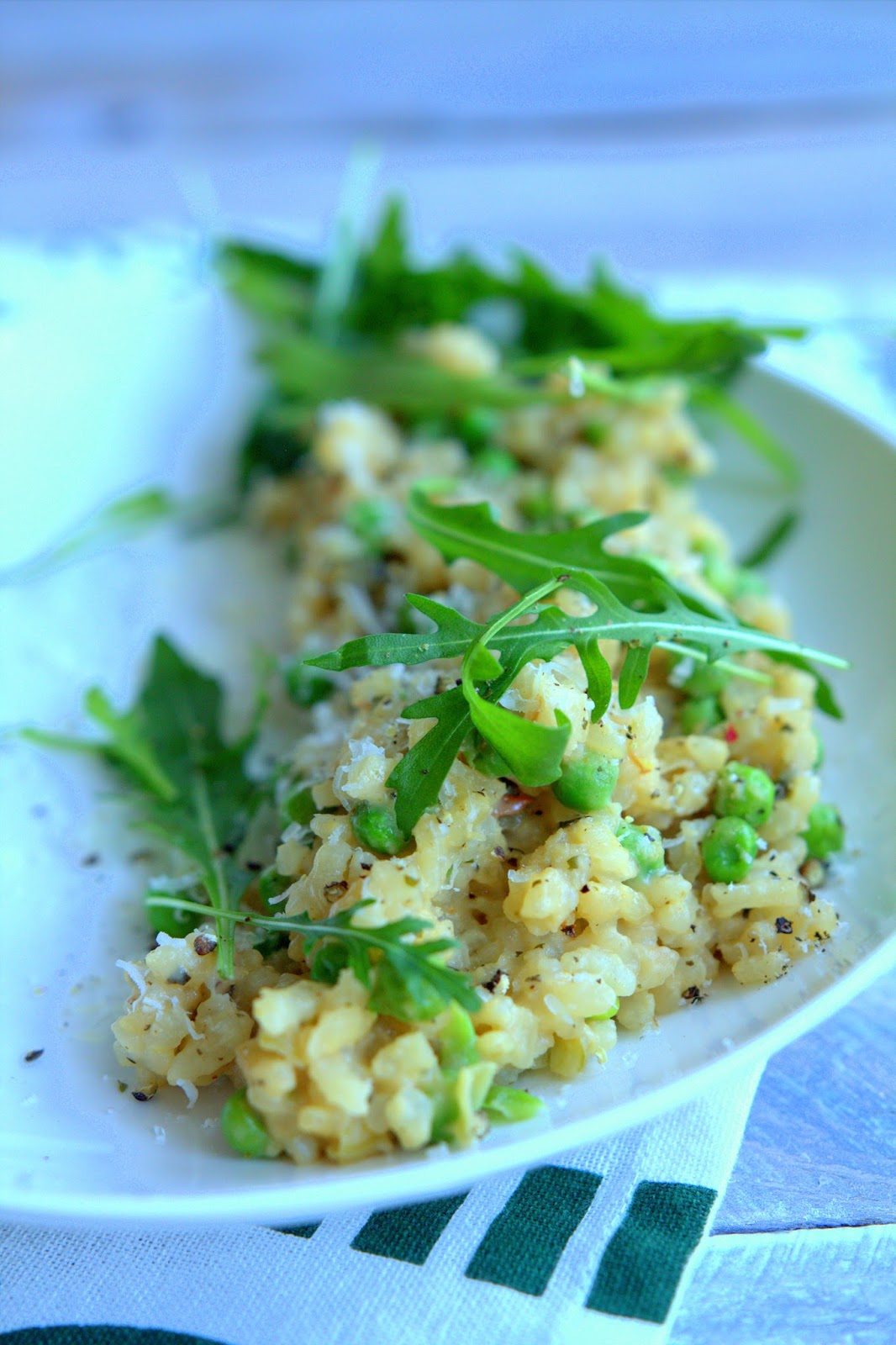 Mango Papaja: Risotto z groszkiem i kremowym serkiem