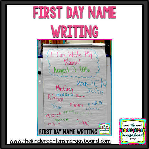 First Day Name Writing | Smedley's Smorgasboard of Kindergarten ...