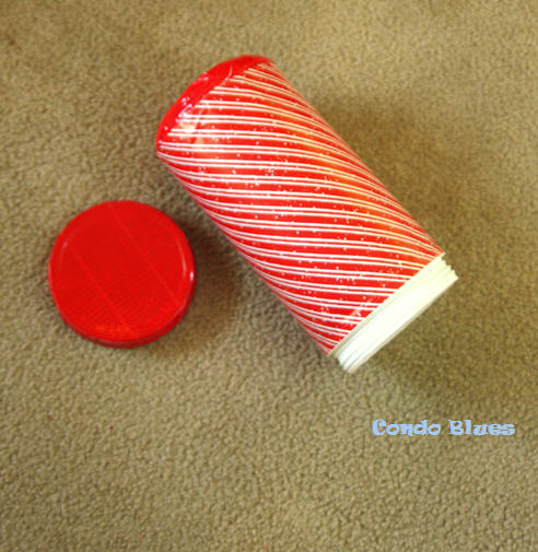 Condo Blues: DIY Giant Peppermint Candy Gift Wrap Tutorial