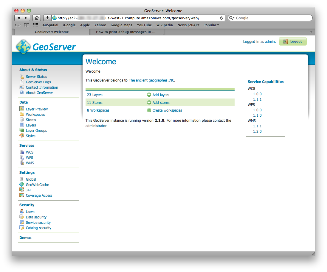 Auspatial Spatial Wiki 8 Install Geoserver