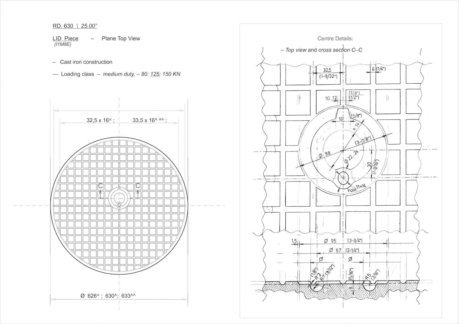 Municipal Castings - Residential Area Manhole Covers: NS-630 Ductile ...
