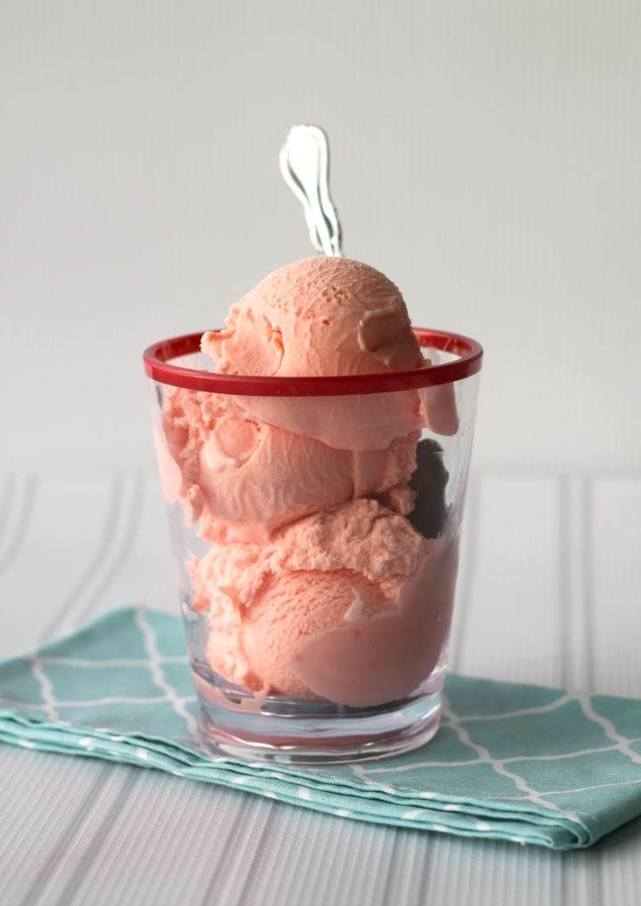 Strawberry Lemon Vodka Ice Cream | Crazy for Cookies and More