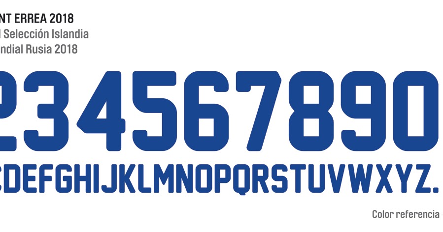 TIPOGRAFIAS Y FONTS: Font KSI Islandia / Errea 2018