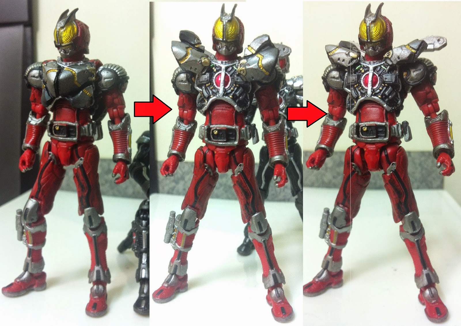Kamen Rider World: Tutorial custom Kiwami Faiz Blaster Accel form yay!
