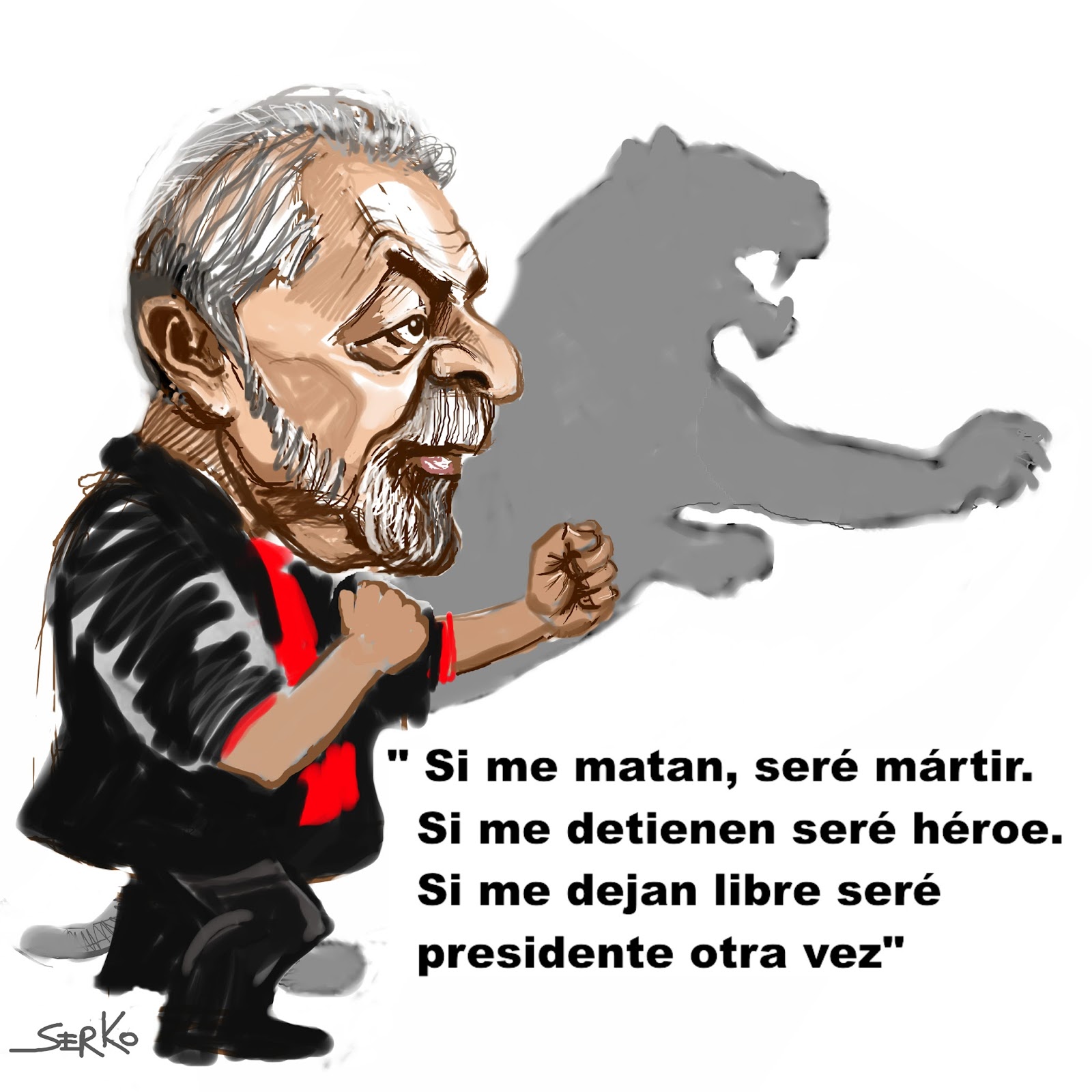 serko caricaturas: Lula da Silva "Guerrero"