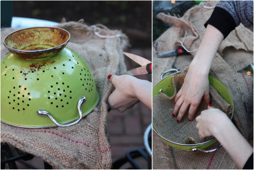 How To: Recycled Colander Planter | 17 Apart