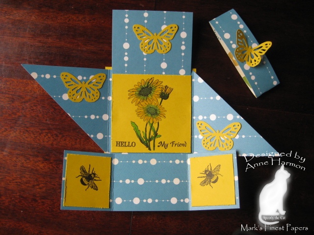 Inking in RED ... I love RED!: Six Fold Card and American Made (CAS)