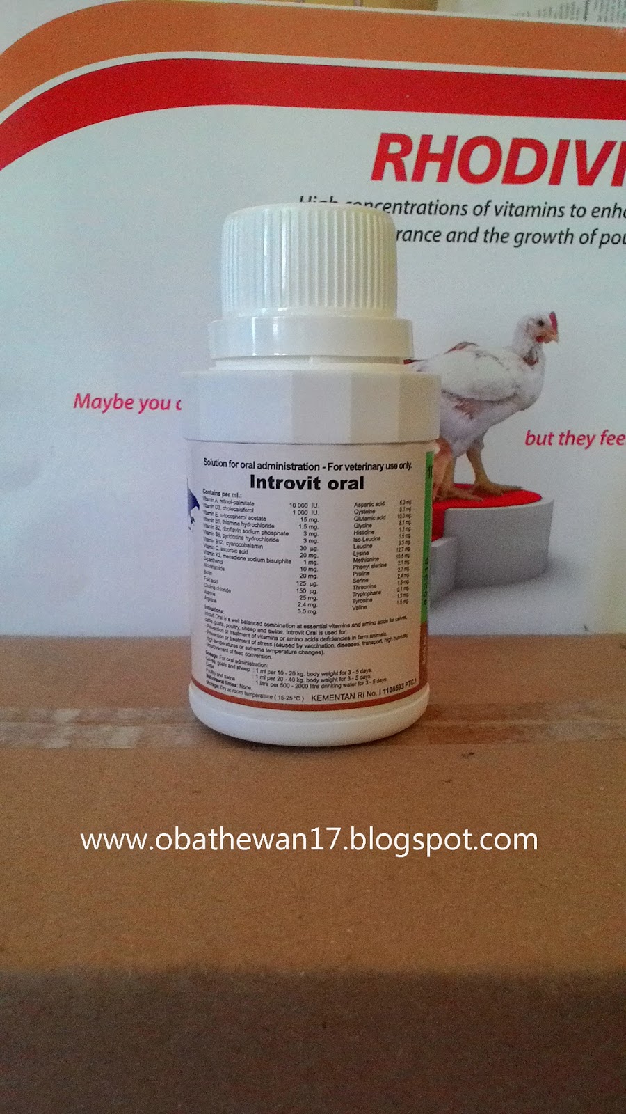 INTROVIT ORAL Mempercepat Pertumbuhan dan Meningkatkan Produksi - OBAT ...