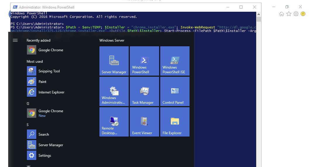 Windows Server 2019 Google Chrome Kurulur