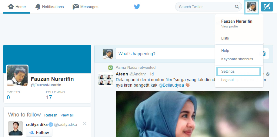 Cara membuat Twitter versi 2015