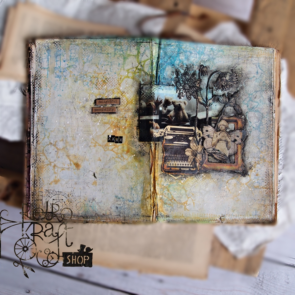 Retro Kraft Shop: Retro Inspiracje: Distressowy art journal / Retro ...