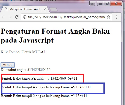 Mengatur Tampilan Angka pada Javascript - Petunjuk Onlene