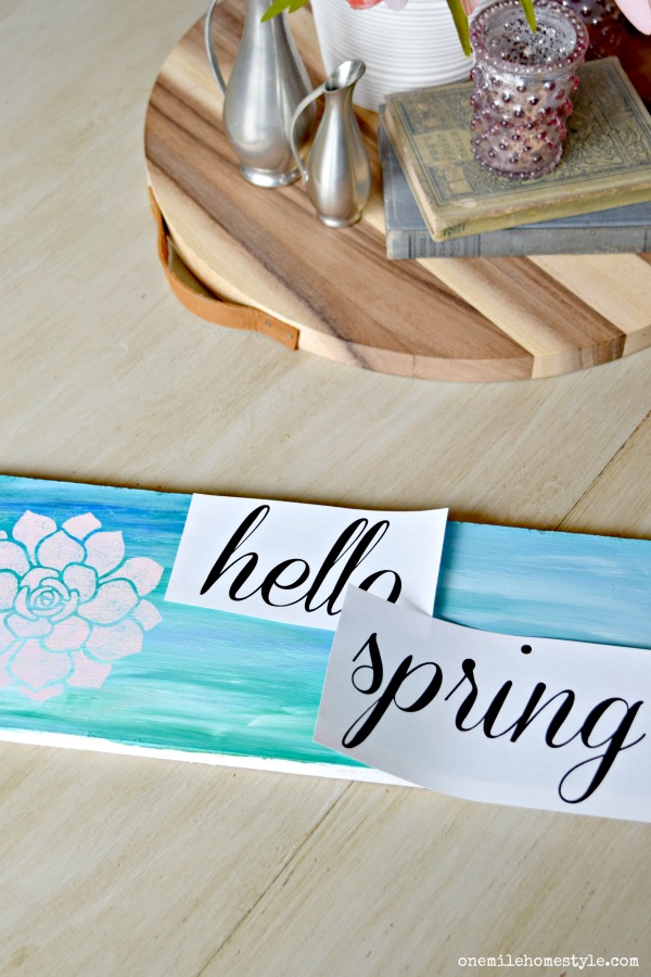Hello Spring DIY Wood Sign