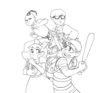 #4 Ness Coloring Page