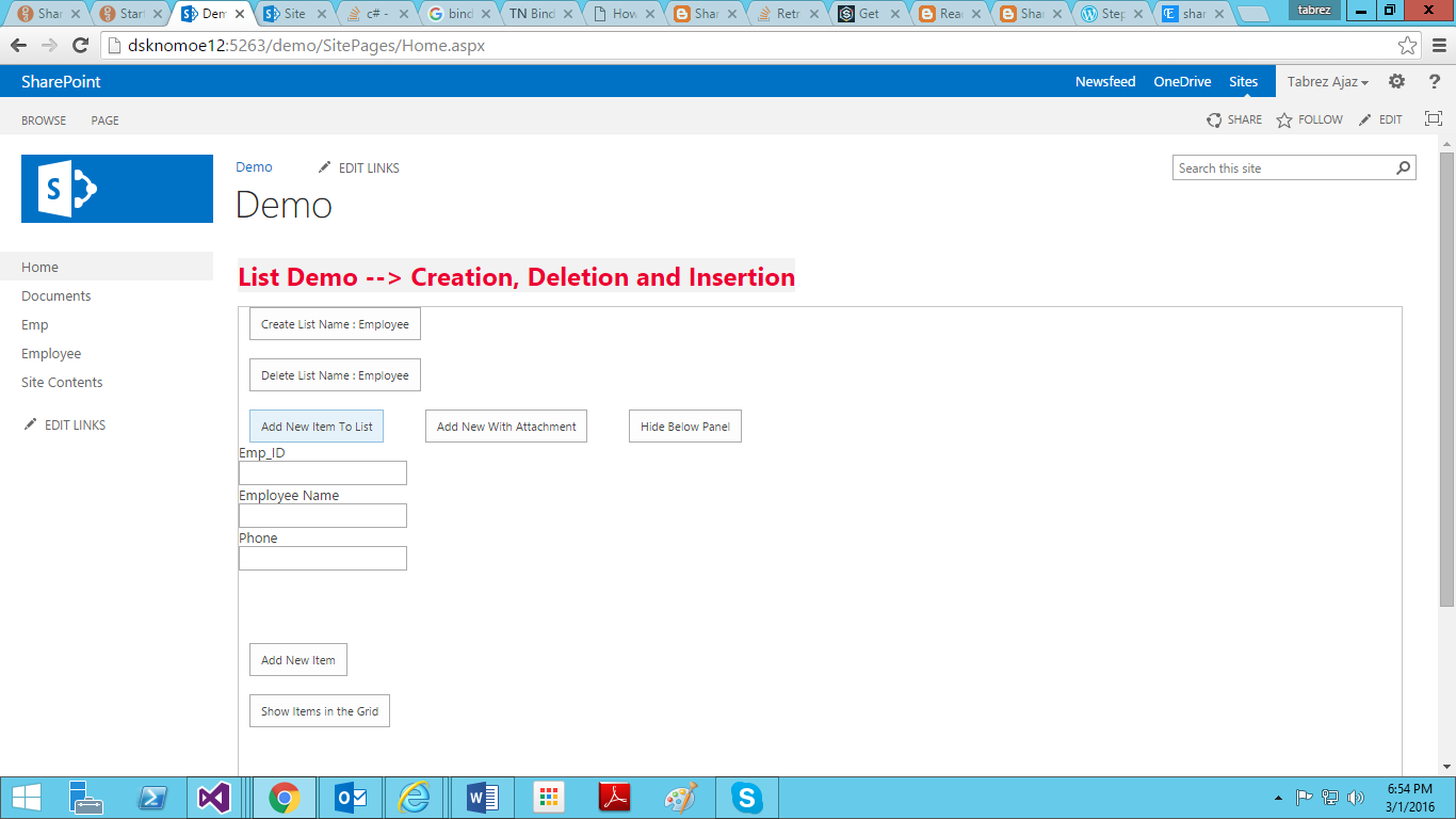 .Net + SharePoint 2013 Tutorials: Bind SharePoint list data to GridView with edit (update ...