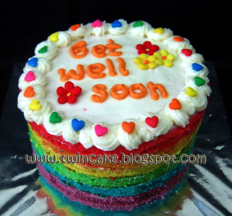 Twincake: Get Well Soon Rainbow Cake